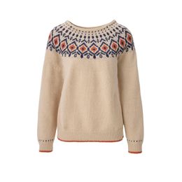 Aniston CASUAL Sweater female size XXXL Beige / marine blue / Red
