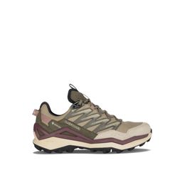 Lowa Schn&uuml;rschuh 'MADDOX PRO GTX LO Ws' Damen Gr&ouml;&szlig;e 41.5/42 creme / oliv / dunkelpink