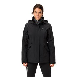 Vaude Damen Vaude 3-in-1-Funktionsjacke &raquo;WOMEN'S ROSEMOOR 3IN1 JACKET II&laquo; 2 Stk. tlg. wasserdicht, winddicht, atmungsaktiv schwarz 44