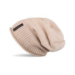 styleBREAKER M&uuml;tze 'Feinstrick Beanie mit Teddyfleece' Damen Gr&ouml;&szlig;e 56/61 beige