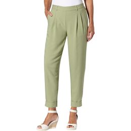 CR&Eacute;ATION L Damen Bundfaltenhose mit fixiertem Saum schilf Gr&ouml;&szlig;e 36