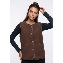 Only Damen Only Pl&uuml;schweste &raquo;ONLBABY LIFE TEDDY VEST PNT CS&laquo; Kunstfaser braun XS