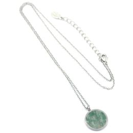 Sergio Engel Necklace 'Beach Kette 02 Elegante Edelstahlkette mit Natursteinanh&auml;nger' female size 50cm Green