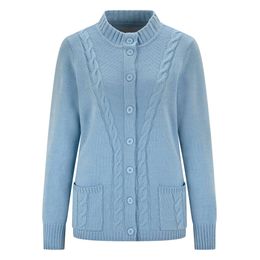 GOLDNER Strickjacke Damen Gr&ouml;&szlig;e XL hellblau