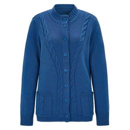 GOLDNER Strickjacke Damen Gr&ouml;&szlig;e 7XL dunkelblau