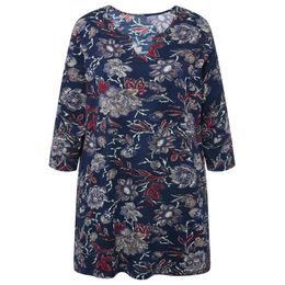 Ulla Popken Shirt female size M/L marine blue / violet / Apricot / Red / White