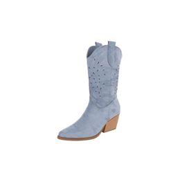 Ital-Design Cowboystiefel Damen Gr&ouml;&szlig;e 40 hellblau