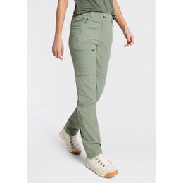 CMP Damen CMP Zip-off-Hose &raquo;WOMAN ZIP OFF PANT&laquo; mit abnehmbaren Hosenbeinen, aus Polyamid und Elasthan gr&uuml;n 48, N-Gr