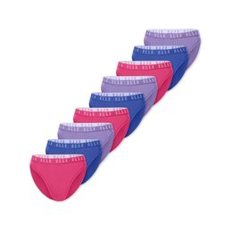 ELLE Slip ' High Leg Logo ' Damen Gr&ouml;&szlig;e S blau / flieder / beere