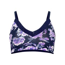 Jockey Sport-BH 'Parisienne Soft Stretch Lace Microfiber Bralette' Damen Gr&ouml;&szlig;e XXL lila