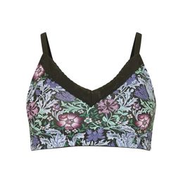 Jockey Sport-BH 'Parisienne Soft Stretch Lace Microfiber Bralette' Damen Gr&ouml;&szlig;e XL schwarzmeliert