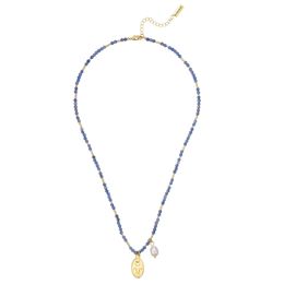 Yokoamii Kette Damen Gr&ouml;&szlig;e One Size elfenbein / blau / goldgelb