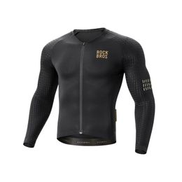 ROCKBROS Jersey 'Langarm Fahrradtrikot Herren Leichte Radtrikot' male size L Black
