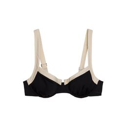 Marc O'Polo Marc O'polo B&uuml;gel-Bikini-Top ' Contrast Binding ' Damen Gr&ouml;&szlig;e 75 creme / schwarz