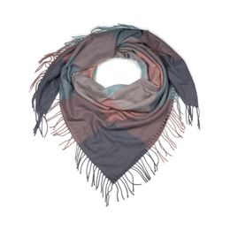 styleBREAKER Scarf 'XXL Deckenschal mit Karo Muster und Fransen' female size One size Rose