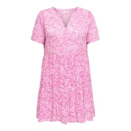 Only Carmakoma Summer Dress 'CARZALLY THEA' female size 48 Olive / Rose / Rose