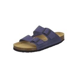 AFS-Schuhe Mules 'Pantoletten Herren Zweischnaller azzuro Veloursleder' male size 43 Light blue