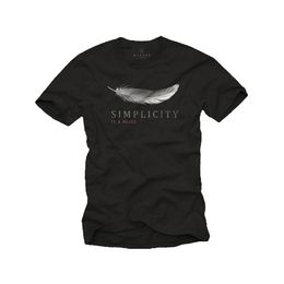Makaya Shirt 'Feder' Herren Gr&ouml;&szlig;e S schwarz