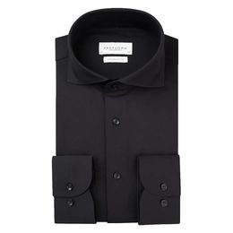 Profuomo Button Up Shirt 'Japanese Knitted' male size XXL Black
