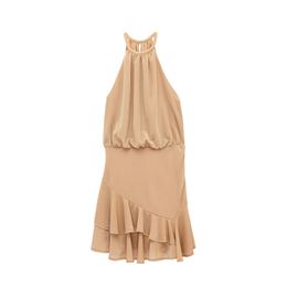 KOTON Kleid Damen Gr&ouml;&szlig;e 42 cappuccino Sommerkleid
