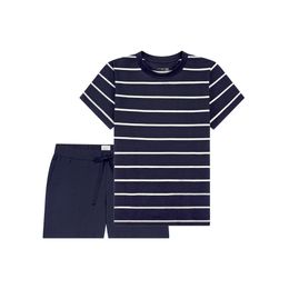 Schiesser Pajama 'Mix & Relax' female size M Dark blue / White