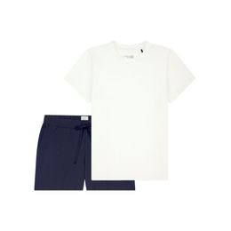 Schiesser Pyjama 'Mix & Relax' Damen Gr&ouml;&szlig;e XXL dunkelblau / wei&szlig; Sommerkleid