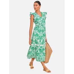 Lipsy Kleid Damen Gr&ouml;&szlig;e 34 limette / wei&szlig; Sommerkleid