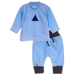 La Bortini Set boy size 62/68 Light blue