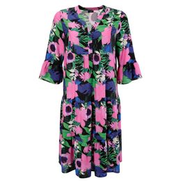 Aniston Kleid Damen Gr&ouml;&szlig;e 50 royalblau / grasgr&uuml;n / hellpink / schwarz Sommerkleid