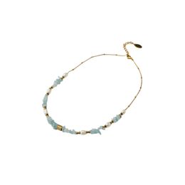 The Gem Stories Jewelry Kette 'Aquamarine Pearl Necklace' Damen Gr&ouml;&szlig;e 45 / 50 t&uuml;rkis