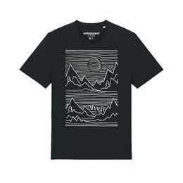 Watapparel T-Shirt ' Mountains ' Herren Gr&ouml;&szlig;e S schwarz / wei&szlig;