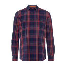 DELMAO Button Up Shirt male size S Navy / Red