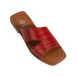 Desa Pantolette 'Folien' Damen Gr&ouml;&szlig;e 40 rot
