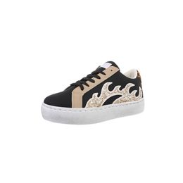 Ital-Design Sneaker Damen Gr&ouml;&szlig;e 39 gold / schwarz Sommerschuhe
