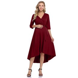 Yesfashion Kleid Damen Gr&ouml;&szlig;e 38 weinrot Sommerkleid