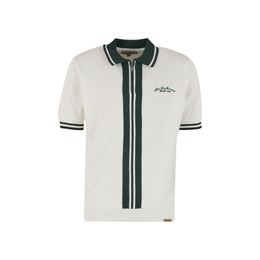 Pas De Monaco Poloshirt Herren Gr&ouml;&szlig;e M dunkelgr&uuml;n / offwhite