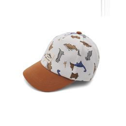 MaxiMo Hut 'MINI BOY-Cap, Dino Klettverschlu&szlig;' Jungen Gr&ouml;&szlig;e 51 wei&szlig;