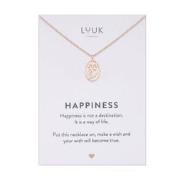 Luuk Lifestyle Kette 'LUUK LIFESTYLE Halskette "Eule"' Damen Gr&ouml;&szlig;e 45 / 50 cm rosegold