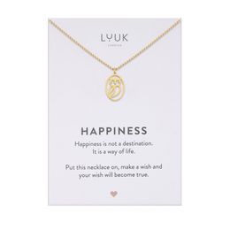 Luuk Lifestyle Kette 'LUUK LIFESTYLE Halskette "Eule"' Damen Gr&ouml;&szlig;e 45 / 50 cm gold
