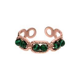 PURELEI Ring 'Harmony' Damen Gr&ouml;&szlig;e 53/54 rosegold / gr&uuml;n