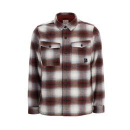 CHASIN' CHASIN' Button Up Shirt 'Stryke Bolt' male size XL Light brown / Grey / White