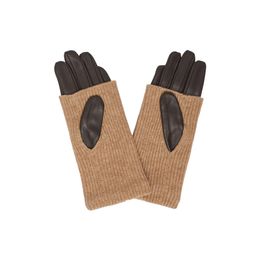 comma, COMMA Fingerhandschuhe Damen Gr&ouml;&szlig;e L mokka / dunkelbraun
