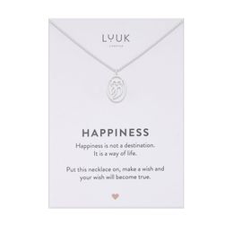 Luuk Lifestyle Kette 'LUUK LIFESTYLE Halskette "Eule"' Damen Gr&ouml;&szlig;e 45 / 50 cm silber