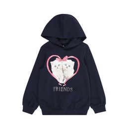 s.Oliver Sweatshirt girl size 104 Night blue / Grey / Pink / White