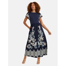 Love & Roses Kleid Damen Gr&ouml;&szlig;e 48 ecru / navy / hellblau Sommerkleid