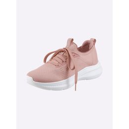Heine Damen Sneaker, Rosa, Gr. 40, Sneakers & Schn&uuml;rer, Material: Textil
