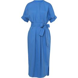 WHITE LABEL Midikleid mit Bindeg&uuml;rtel Blau (Gr&ouml;&szlig;e: 44)