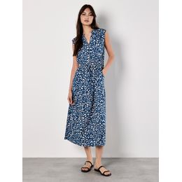 Apricot Kleid Damen Gr&ouml;&szlig;e 36 blau / wei&szlig; Sommerkleid