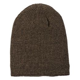 styleBREAKER M&uuml;tze 'Melierte Feinstrick Beanie M&uuml;tze mit Fleece' Damen Gr&ouml;&szlig;e 54/64 braun