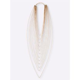 Heine Damen Collier, Goldfarben, Accessoires, Material: Metall